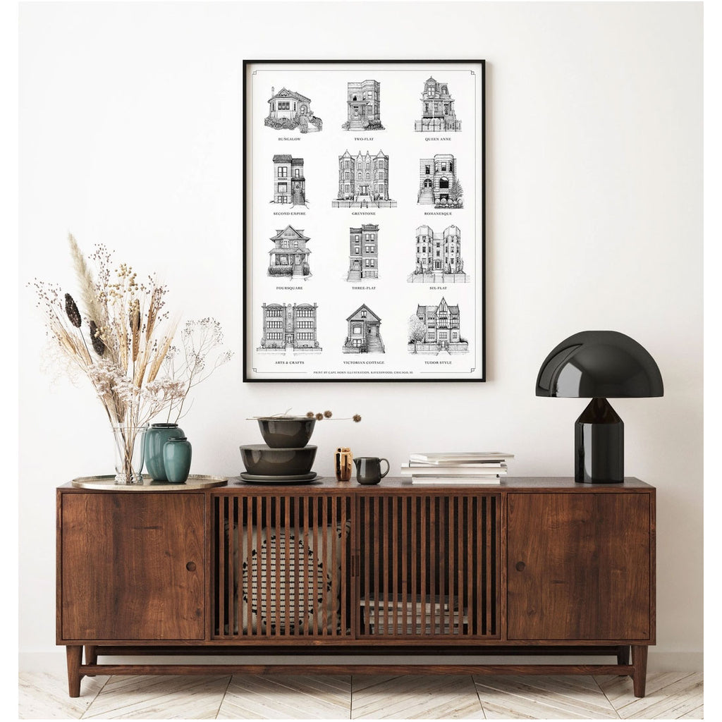 A Guide To Chicago Home Styles Print - 11 x 14 inches – CAC Design Store