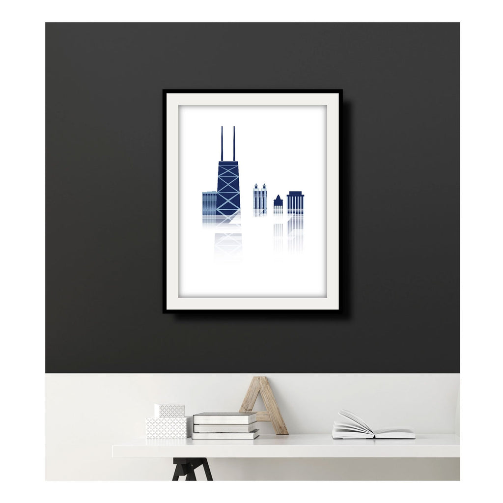 Chicago Minimal Skyline Print - 8 x 10 inches – CAC Design Store