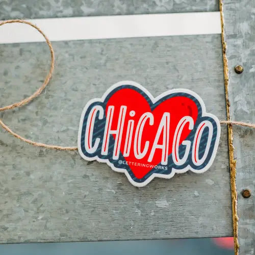 Chicago Heart Sticker – CAC Design Store