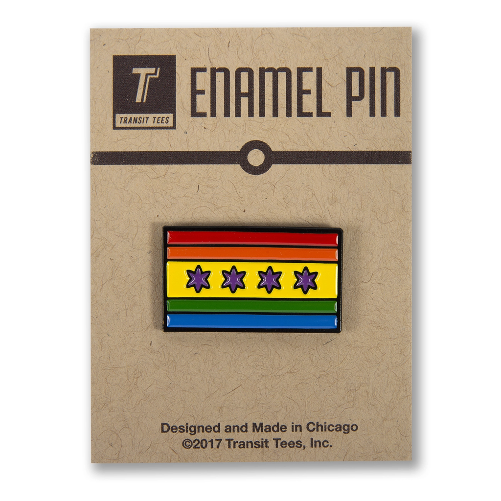 Chicago Pride Flag Enamel Pin – CAC Design Store